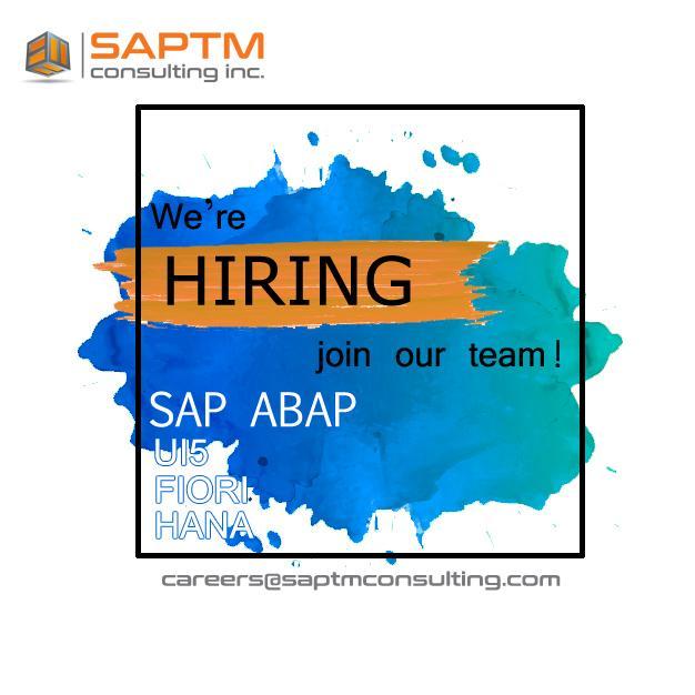 SAPTM Consulting, Inc on LinkedIn: We are hiring! SAP ABAP Developers ... SAPTM Consulting, Inc on LinkedIn: We are hiring! SAP ABAP Developers ...