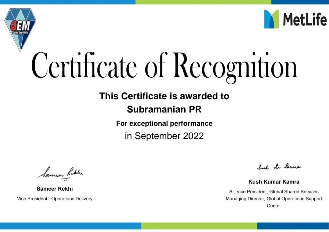 Subramanian PR on LinkedIn: #thankyou Subramanian PR on LinkedIn: #thankyou