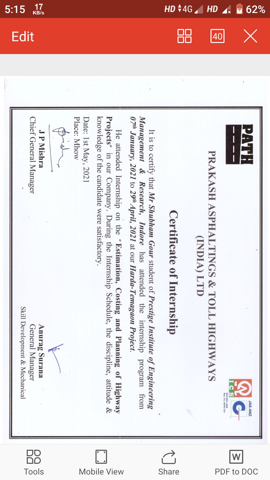 Shubham Gour on LinkedIn: #internship #pathindia Shubham Gour on LinkedIn: #internship #pathindia