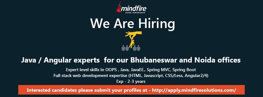 Mindfire Solutions on LinkedIn: Mindfire Solutions is hiring Java ... Mindfire Solutions on LinkedIn: Mindfire Solutions is hiring Java ...
