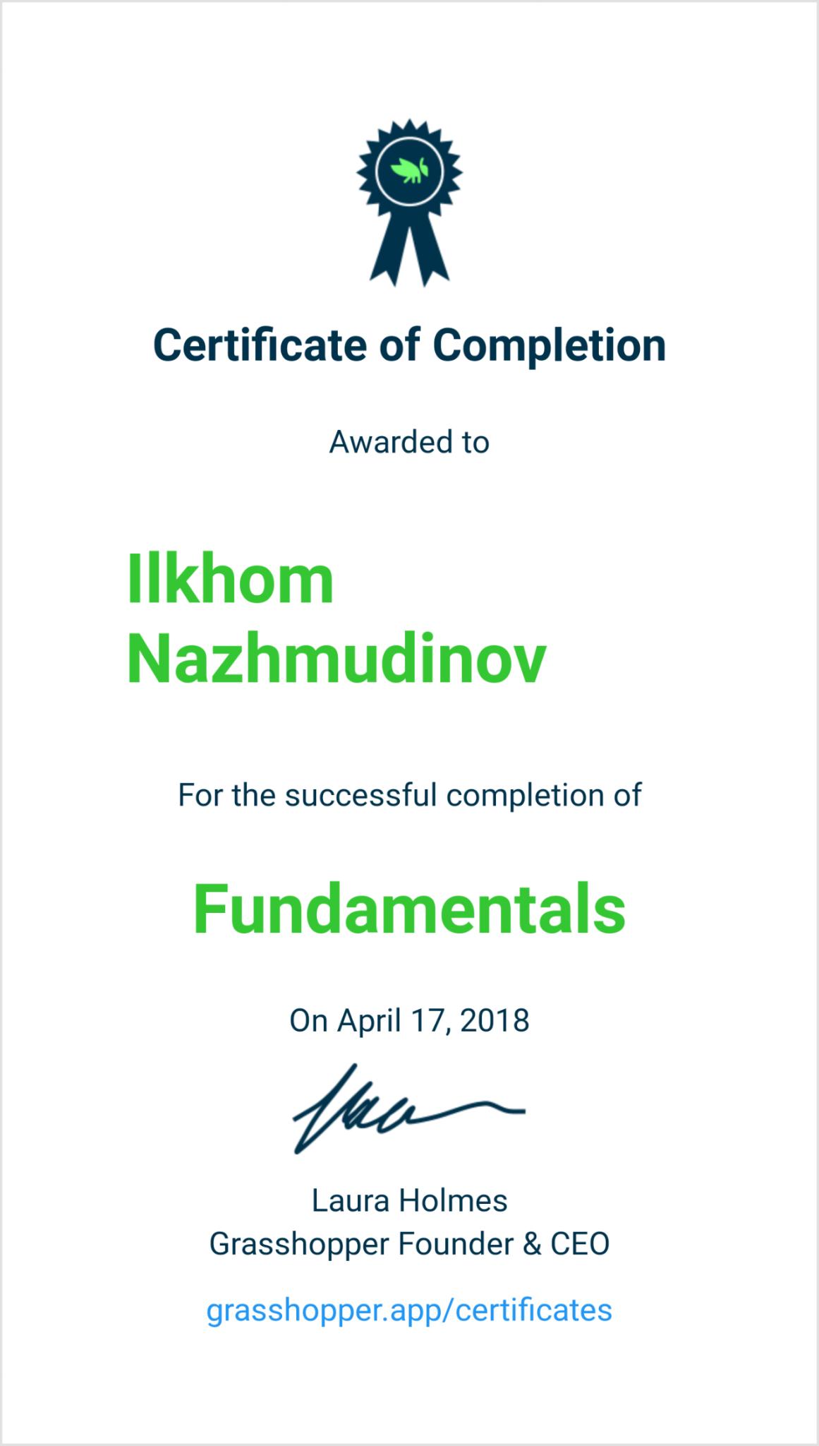 Ilkhom N. on LinkedIn: JavaScript Fundamentals Ilkhom N. on LinkedIn: JavaScript Fundamentals
