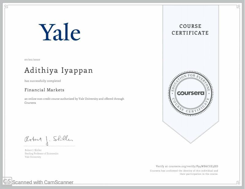 Adithiya Iyappan on LinkedIn: #completed #financia_markets #coursera # ... Adithiya Iyappan on LinkedIn: #completed #financia_markets #coursera # ...