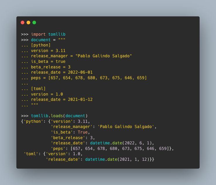 Real Python on LinkedIn: 🐍⚙️ Python Tricks — TOML Support with tomllib ... Real Python on LinkedIn: 🐍⚙️ Python Tricks — TOML Support with tomllib ...