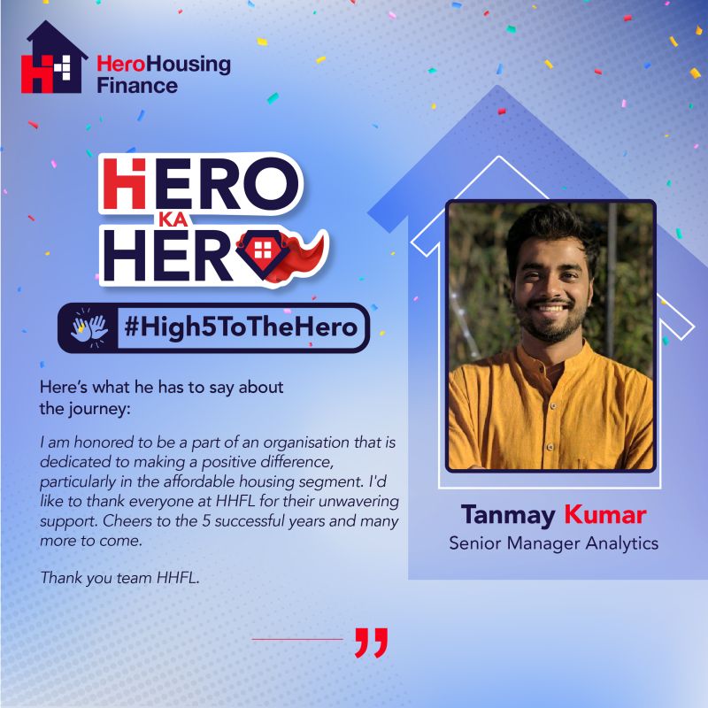Tanmay Kumar on LinkedIn: Many thanks to everyone at team herohousing ... Tanmay Kumar on LinkedIn: Many thanks to everyone at team herohousing ...