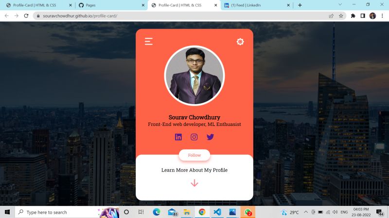 Sourav Chowdhury on LinkedIn: #html5 #css3 #webdevelopment Sourav Chowdhury on LinkedIn: #html5 #css3 #webdevelopment