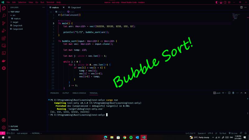 Saathwik Dasari on LinkedIn: #dsa #rustlang #sorting Saathwik Dasari on LinkedIn: #dsa #rustlang #sorting