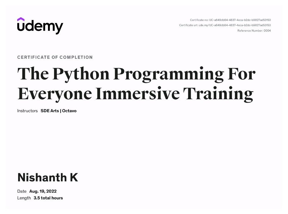 Nishanth K on LinkedIn: #pythonprogramming Nishanth K on LinkedIn: #pythonprogramming