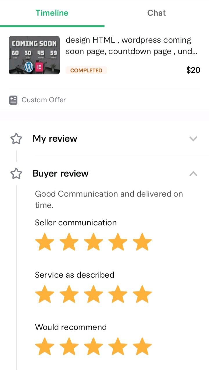 Mohammad Fahad on LinkedIn: Alhamdulillah 1st order done with 5 star ... Mohammad Fahad on LinkedIn: Alhamdulillah 1st order done with 5 star ...