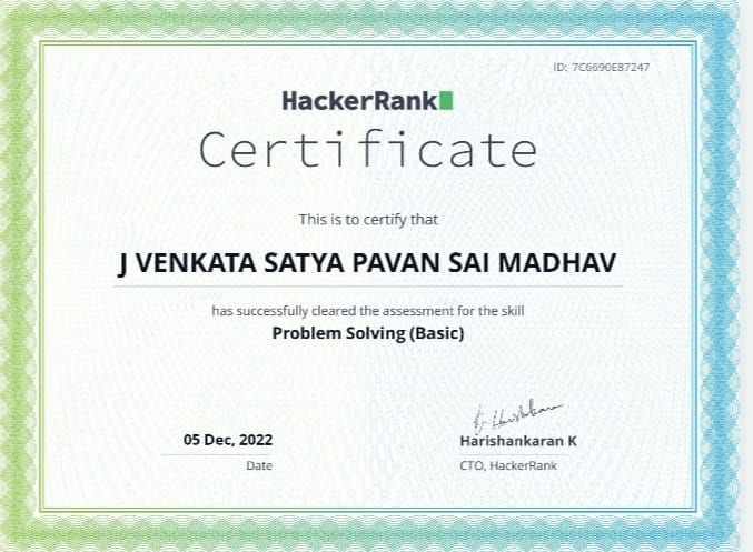 JUJHALRAO VENKATA SATYA PAVAN SAI MADHAV posted on LinkedIn JUJHALRAO VENKATA SATYA PAVAN SAI MADHAV posted on LinkedIn