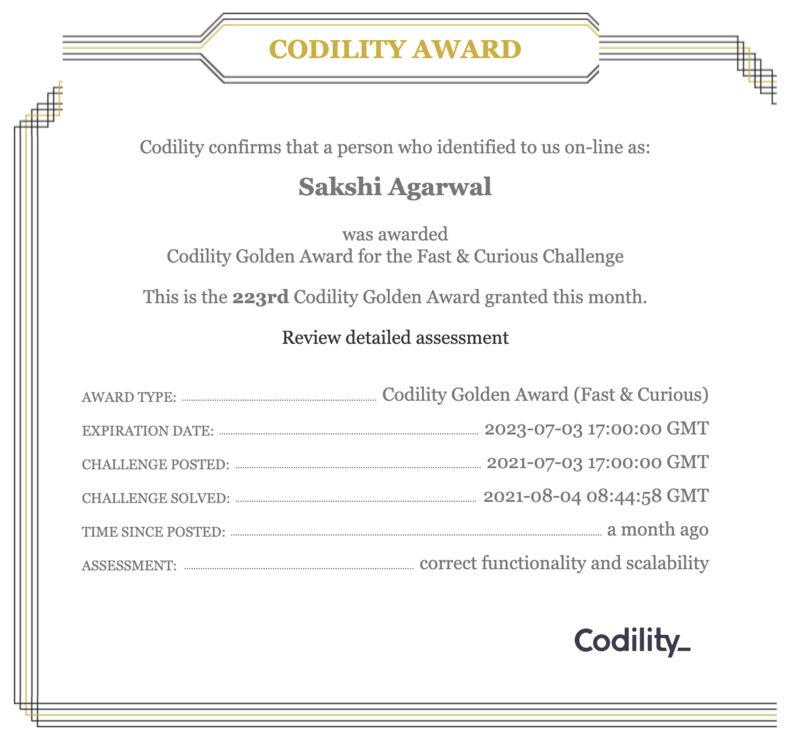 Sakshi Agarwal on LinkedIn: #codility #codingchallenge #javascript # ... Sakshi Agarwal on LinkedIn: #codility #codingchallenge #javascript # ...