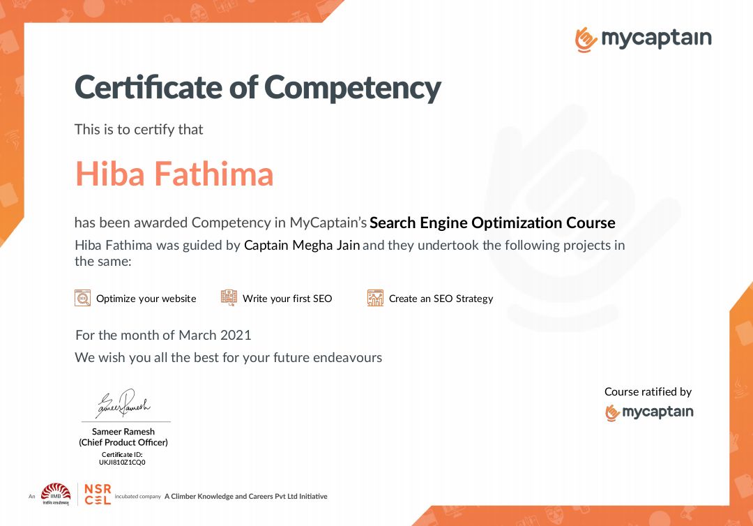Hiba Fathima K posted on LinkedIn Hiba Fathima K posted on LinkedIn