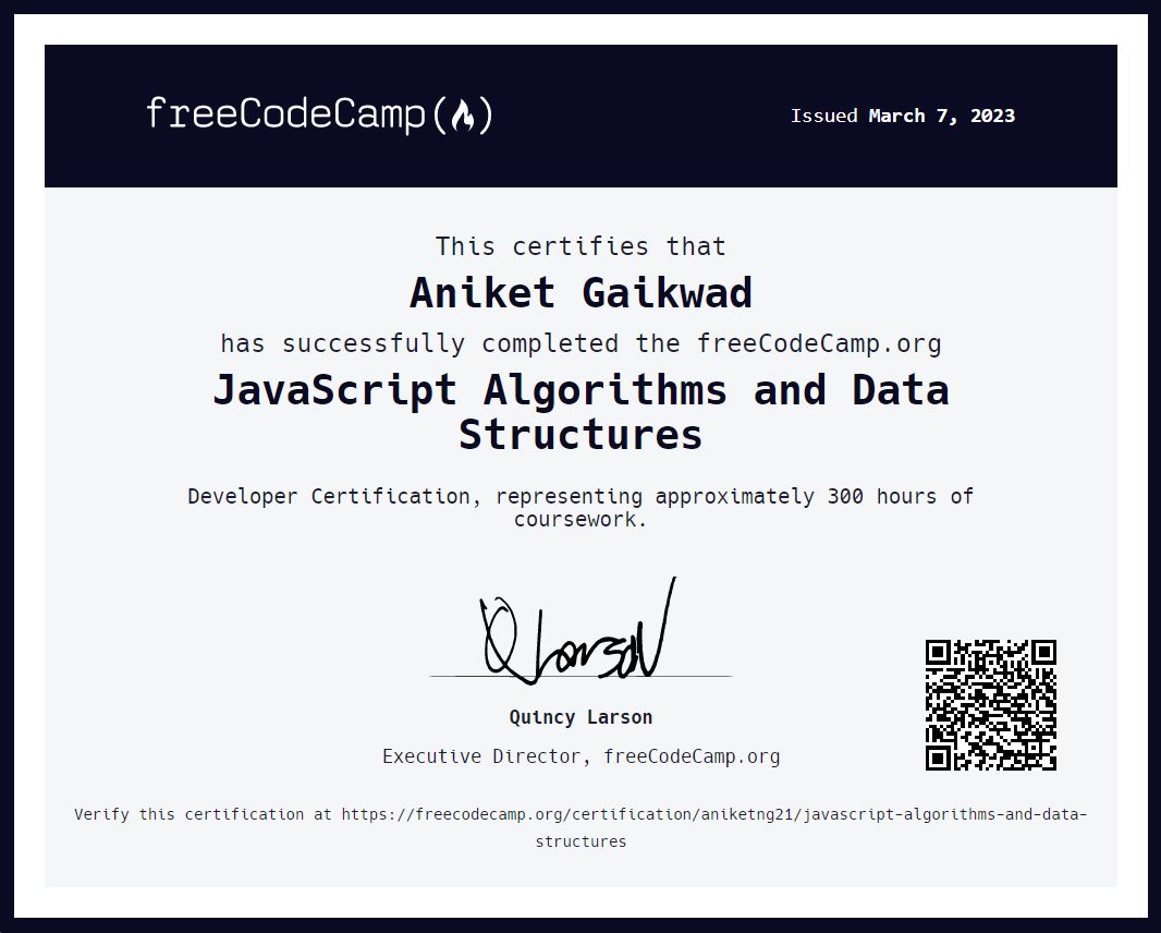 Aniket Gaikwad on LinkedIn: #javascript #algorithms #datastructures # ... Aniket Gaikwad on LinkedIn: #javascript #algorithms #datastructures # ...