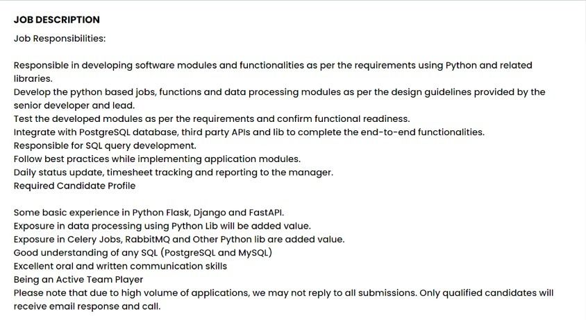 Jones Sathya on LinkedIn: #pythondeveloper #pythondeveloperjobs # ... Jones Sathya on LinkedIn: #pythondeveloper #pythondeveloperjobs # ...