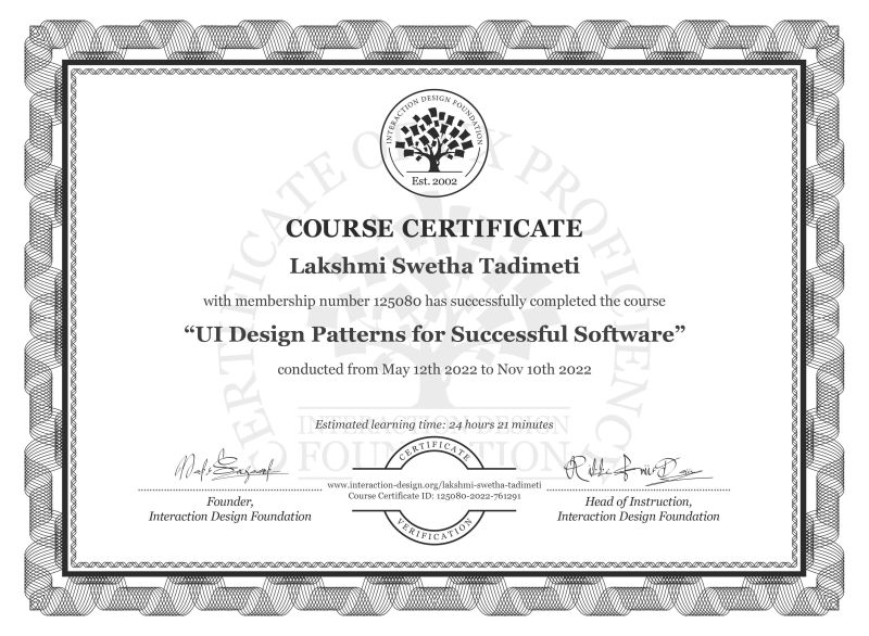 Lakshmi Swetha Tadimeti on LinkedIn: #interactiondesignfoundation Lakshmi Swetha Tadimeti on LinkedIn: #interactiondesignfoundation
