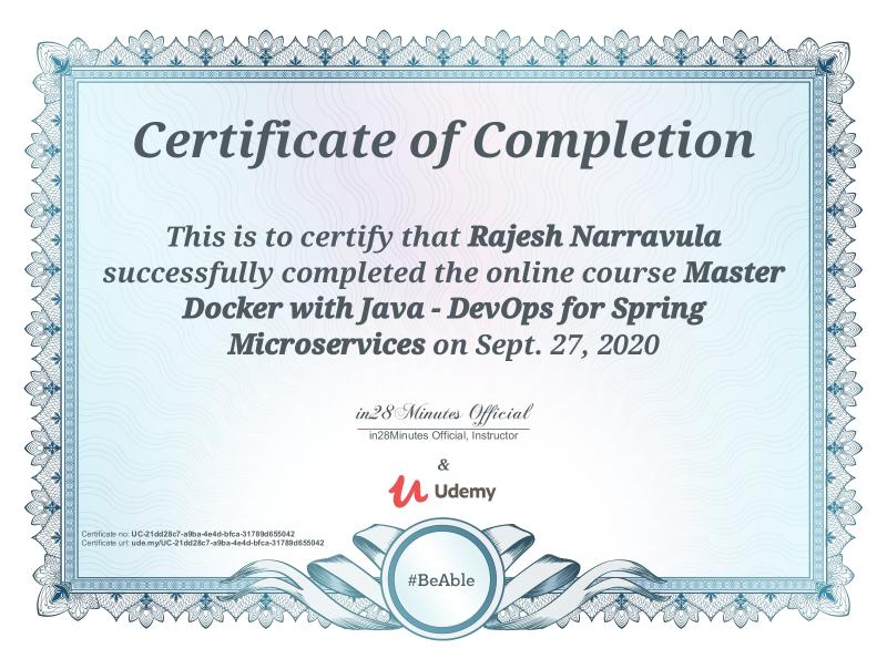 Rajesh Narravula on LinkedIn: #docker #udemy Rajesh Narravula on LinkedIn: #docker #udemy