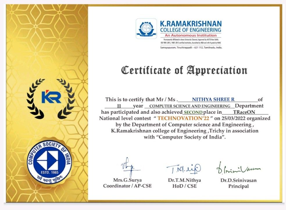 Nithya Shree R posted on LinkedIn Nithya Shree R posted on LinkedIn