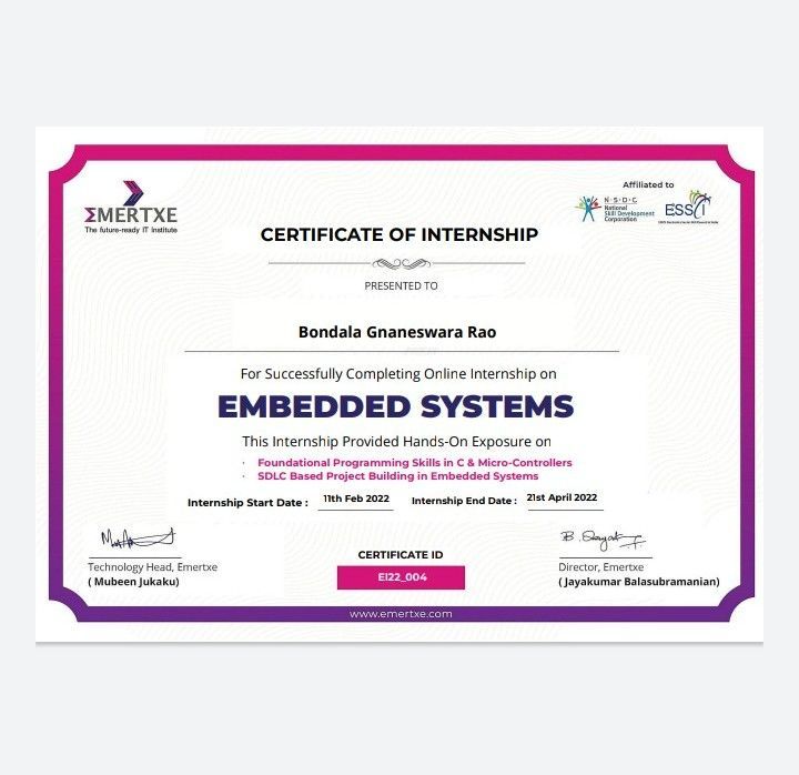 Bondala Gnaneswara rao on LinkedIn: Emertxe Information Technologies ... Bondala Gnaneswara rao on LinkedIn: Emertxe Information Technologies ...