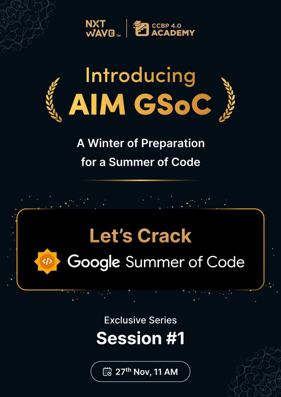 Venkatesh Kuruva on LinkedIn: #googlesummerofcode #nxtwave #ccbp Venkatesh Kuruva on LinkedIn: #googlesummerofcode #nxtwave #ccbp
