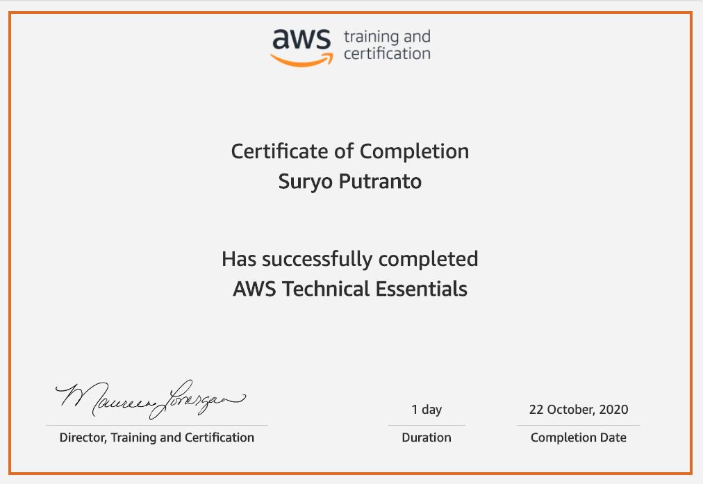 Suryo Putranto on LinkedIn: #aws #awstechnicalessential Suryo Putranto on LinkedIn: #aws #awstechnicalessential