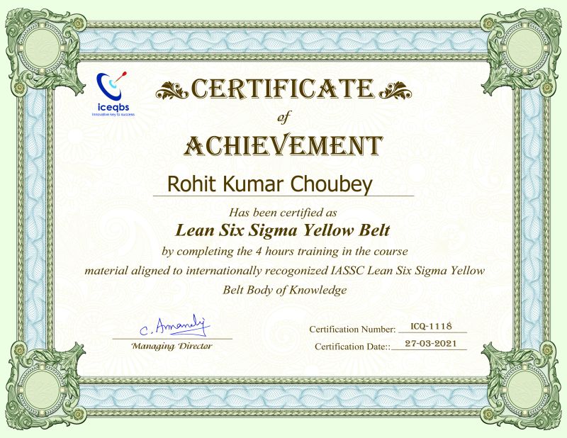 Rohit Choubey on LinkedIn: #leansixsigma #iceqbs Rohit Choubey on LinkedIn: #leansixsigma #iceqbs