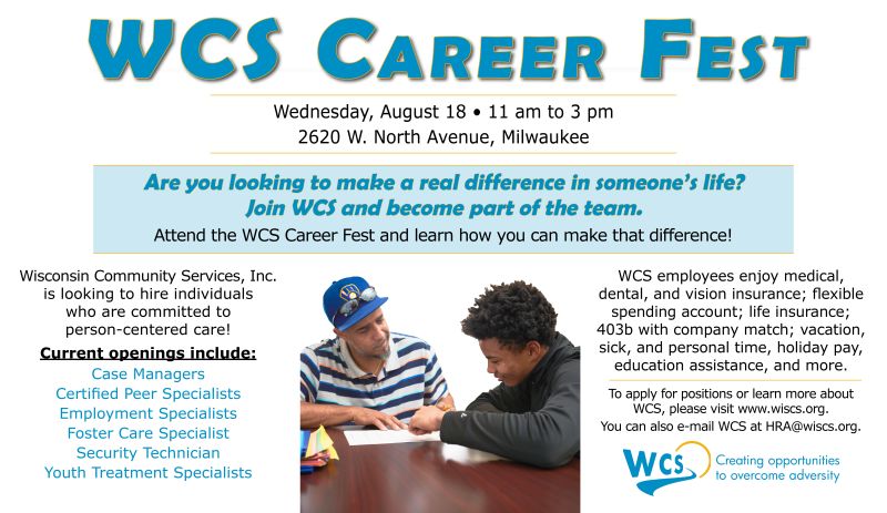 Wisconsin Community Services, Inc. on LinkedIn: Join us on August 18! Wisconsin Community Services, Inc. on LinkedIn: Join us on August 18!