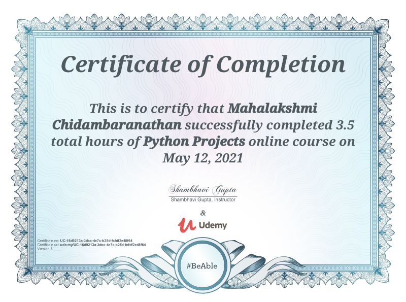 Mahalakshmi Chidambaranathan on LinkedIn: #learning #python # ... Mahalakshmi Chidambaranathan on LinkedIn: #learning #python # ...