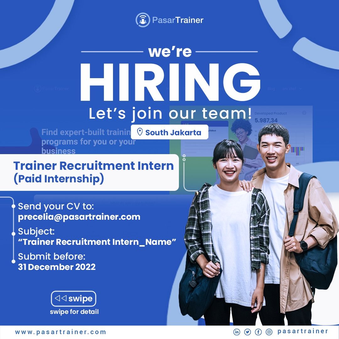 Angeline .. on LinkedIn: #pasartrainer #internship #infomagang #magang ... Angeline .. on LinkedIn: #pasartrainer #internship #infomagang #magang ...