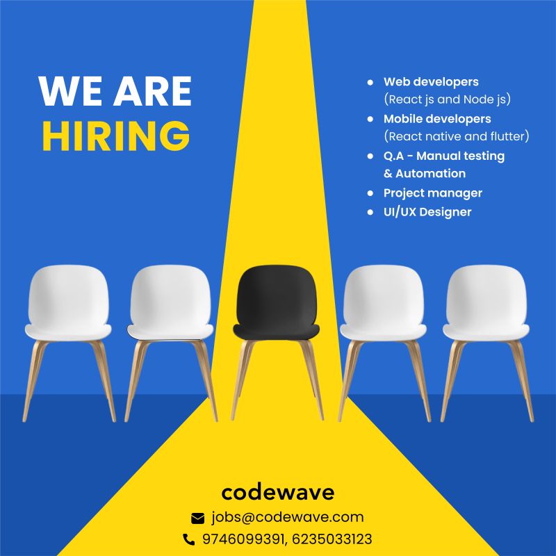 Codewave on LinkedIn: #jobs #hiring #codewave Codewave on LinkedIn: #jobs #hiring #codewave