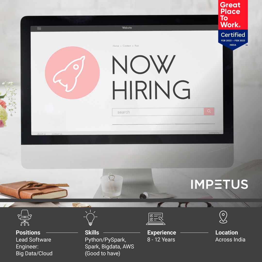 Nishi Jain on LinkedIn: #spark #hadoop #python #aws #bigdata #hiring # ... Nishi Jain on LinkedIn: #spark #hadoop #python #aws #bigdata #hiring # ...