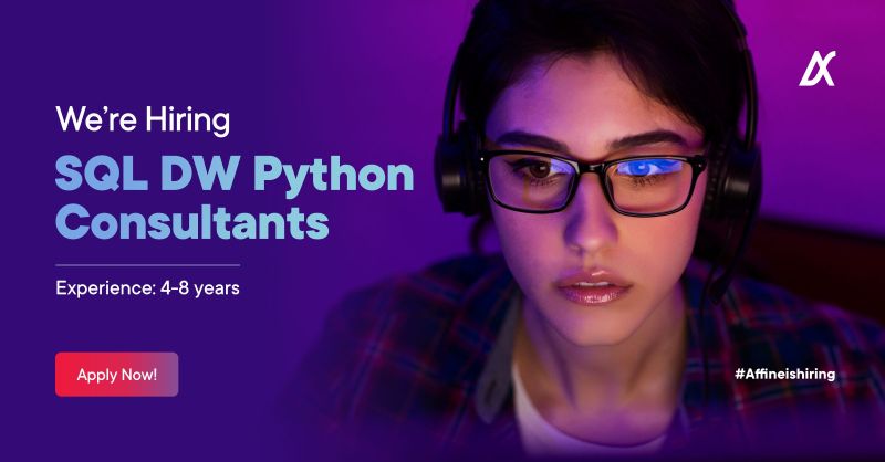 Ashish Tiwari on LinkedIn: Consultant - SQL DW Python Developer at Affine Ashish Tiwari on LinkedIn: Consultant - SQL DW Python Developer at Affine