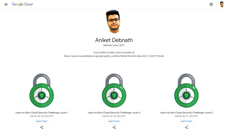 Aniket Debnath on LinkedIn: #learntoearn #google #cloud #thankyou # ... Aniket Debnath on LinkedIn: #learntoearn #google #cloud #thankyou # ...