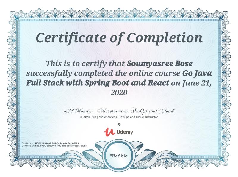 Soumyasree Bose on LinkedIn: #reactjs #springboot #java #udemycourse # ... Soumyasree Bose on LinkedIn: #reactjs #springboot #java #udemycourse # ...