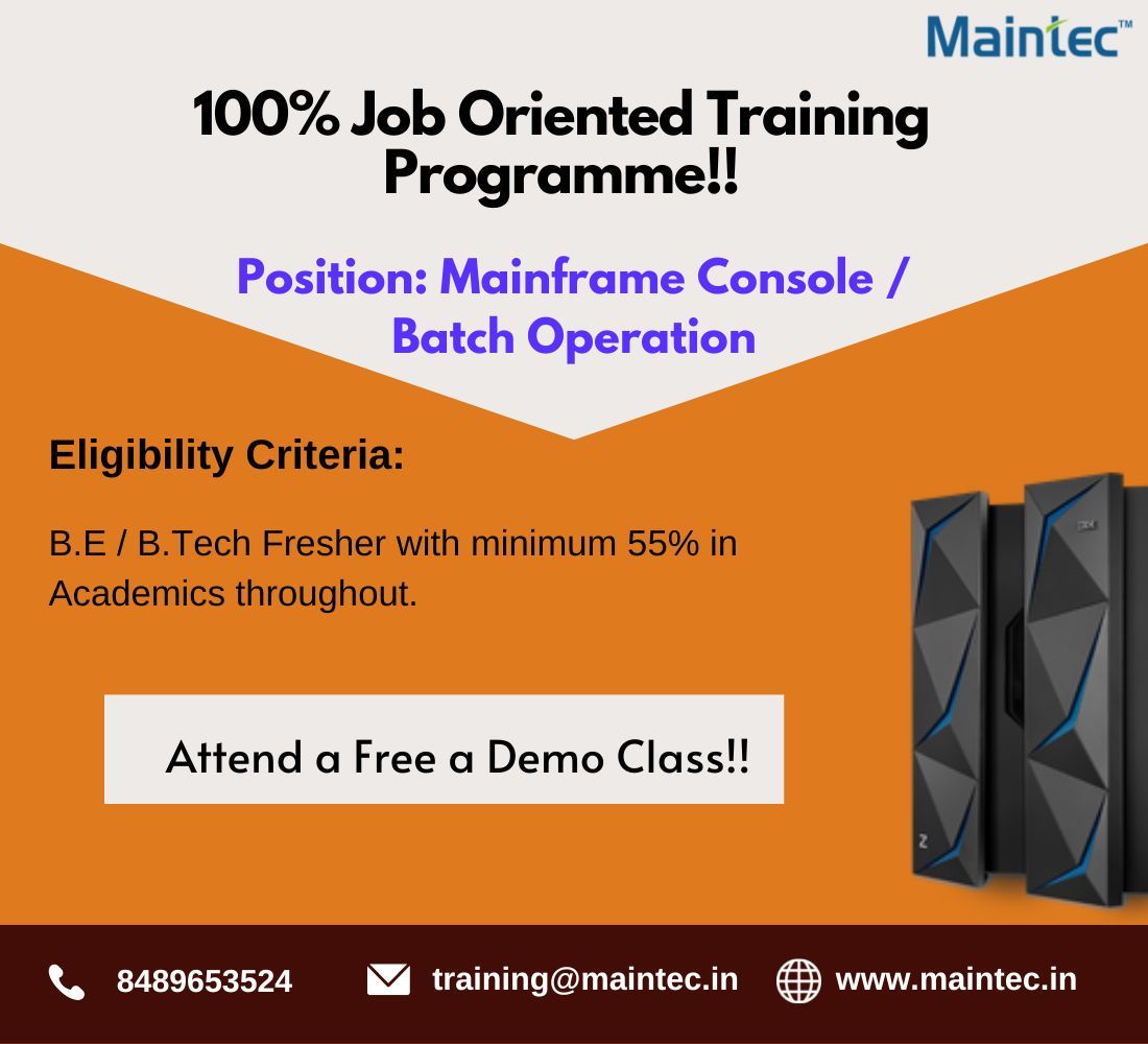 Maintec Technologies - India on LinkedIn: #mainframetraining #mainframe ... Maintec Technologies - India on LinkedIn: #mainframetraining #mainframe ...