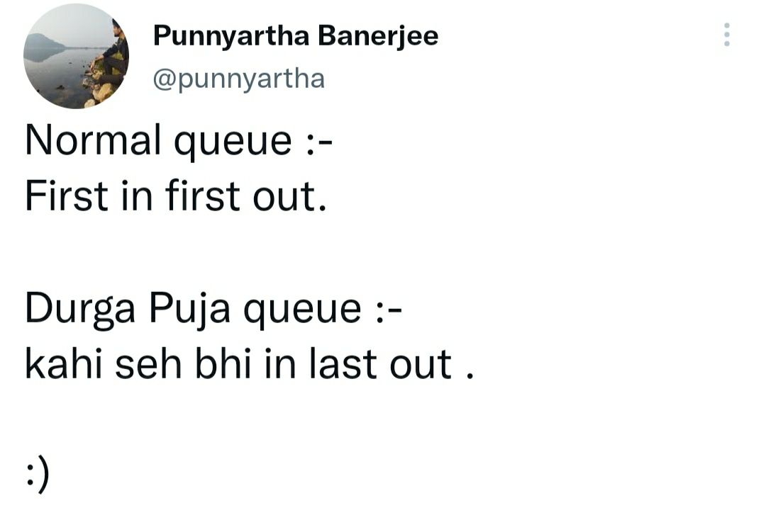 Punnyartha Banerjee on LinkedIn: #durgapuja #codingmemes #dsa #kolkata Punnyartha Banerjee on LinkedIn: #durgapuja #codingmemes #dsa #kolkata