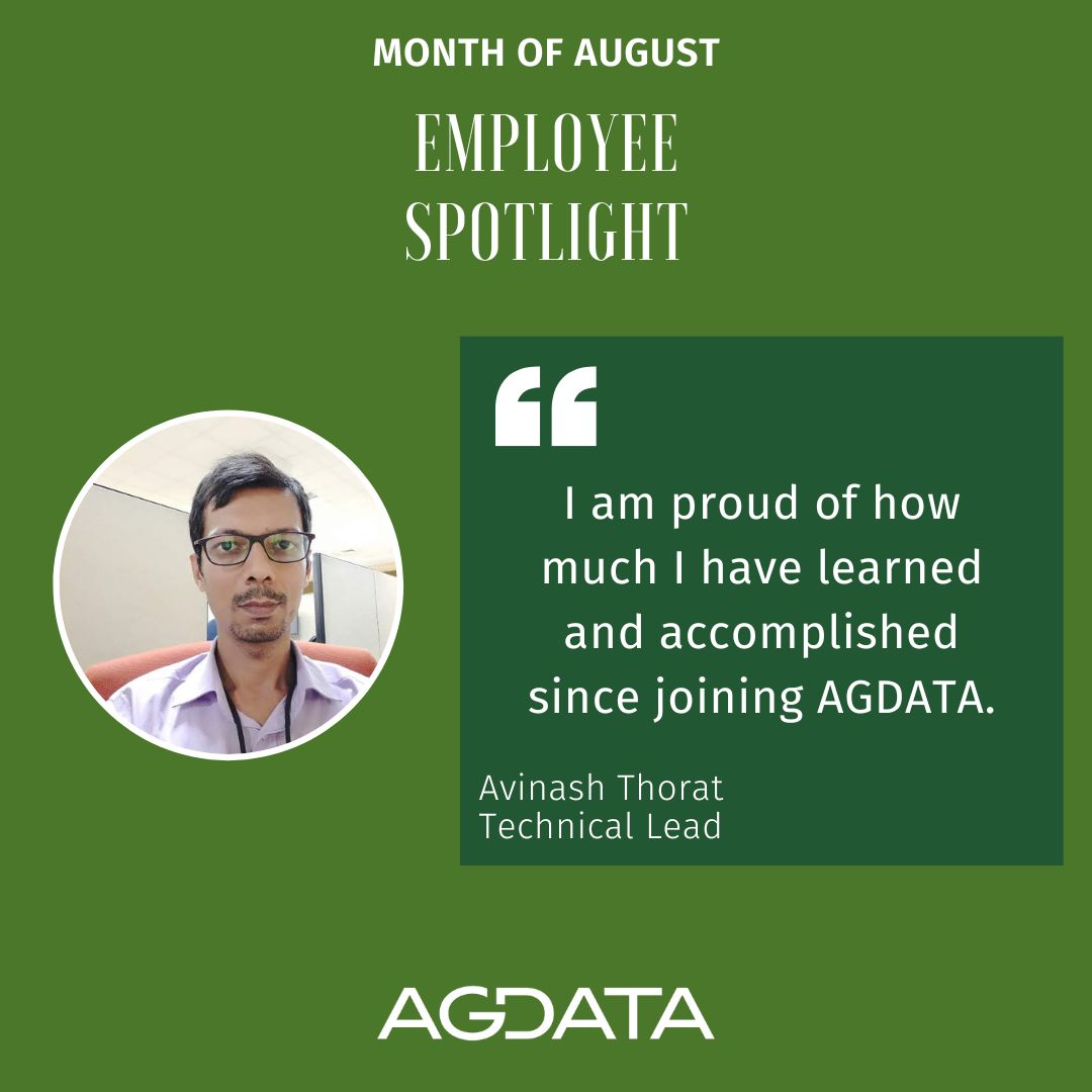 AGDATA, LP on LinkedIn: Our employee spotlight for August is Avinash ... AGDATA, LP on LinkedIn: Our employee spotlight for August is Avinash ...