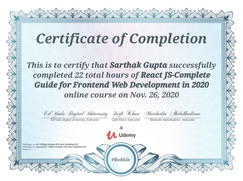 Sarthak Gupta on LinkedIn: #webdevelopment #reactjs Sarthak Gupta on LinkedIn: #webdevelopment #reactjs
