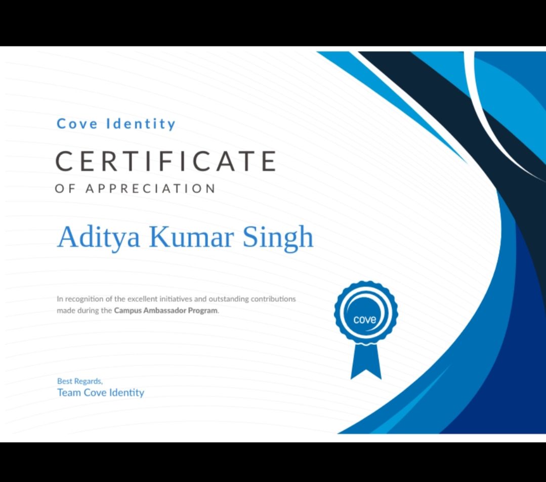 Aditya Singh on LinkedIn: #cove Aditya Singh on LinkedIn: #cove