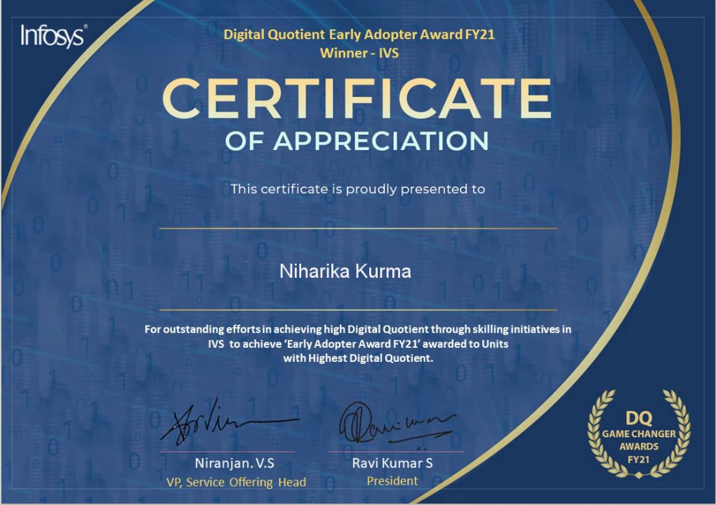 Niharika Kurma on LinkedIn: #infoscion #infosys Niharika Kurma on LinkedIn: #infoscion #infosys