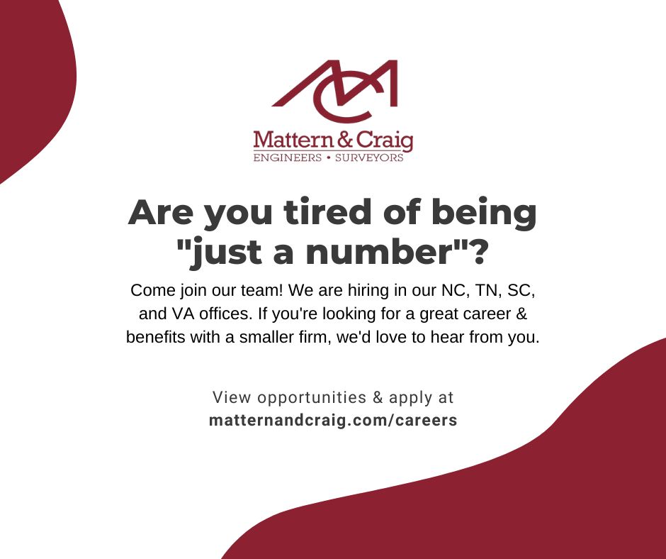 Mattern & Craig on LinkedIn: #matternandcraig #hiring #engineers #surveyors Mattern & Craig on LinkedIn: #matternandcraig #hiring #engineers #surveyors