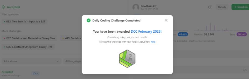 Gowtham CP on LinkedIn: #leetcode2023 #programming #coding #growth # ... Gowtham CP on LinkedIn: #leetcode2023 #programming #coding #growth # ...