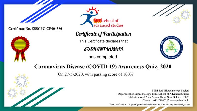 SUSHANT KUMAR MISHRA on LinkedIn: Covid-19 awareness Quiz SUSHANT KUMAR MISHRA on LinkedIn: Covid-19 awareness Quiz