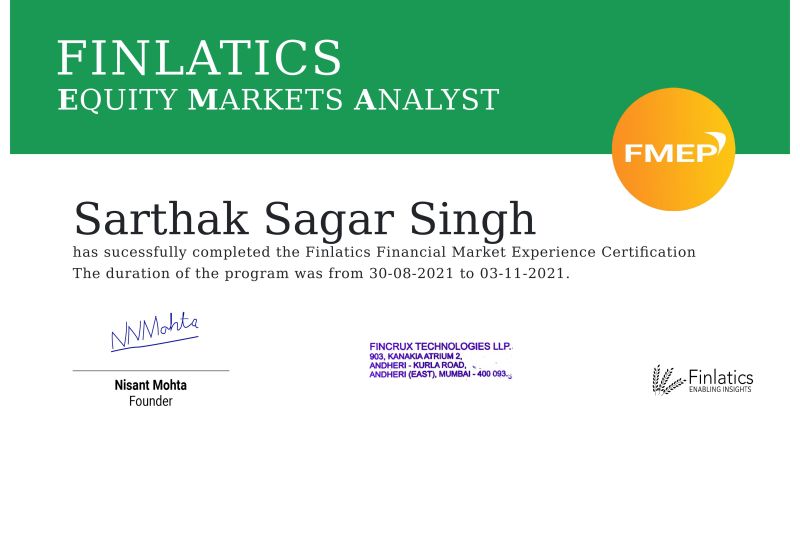 Sarthak Sagar Singh on LinkedIn: I have successfully completed the ... Sarthak Sagar Singh on LinkedIn: I have successfully completed the ...
