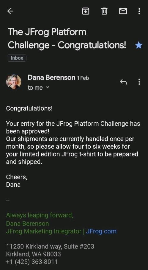 Anshu Nishad on LinkedIn: #jfrog #swags #freebies #goodies #prize # ... Anshu Nishad on LinkedIn: #jfrog #swags #freebies #goodies #prize # ...