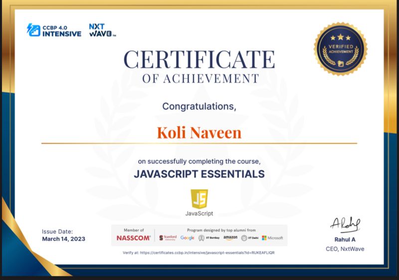 Naveen Koli on LinkedIn: #webdevelopment #nxtwave #javascript # ... Naveen Koli on LinkedIn: #webdevelopment #nxtwave #javascript # ...