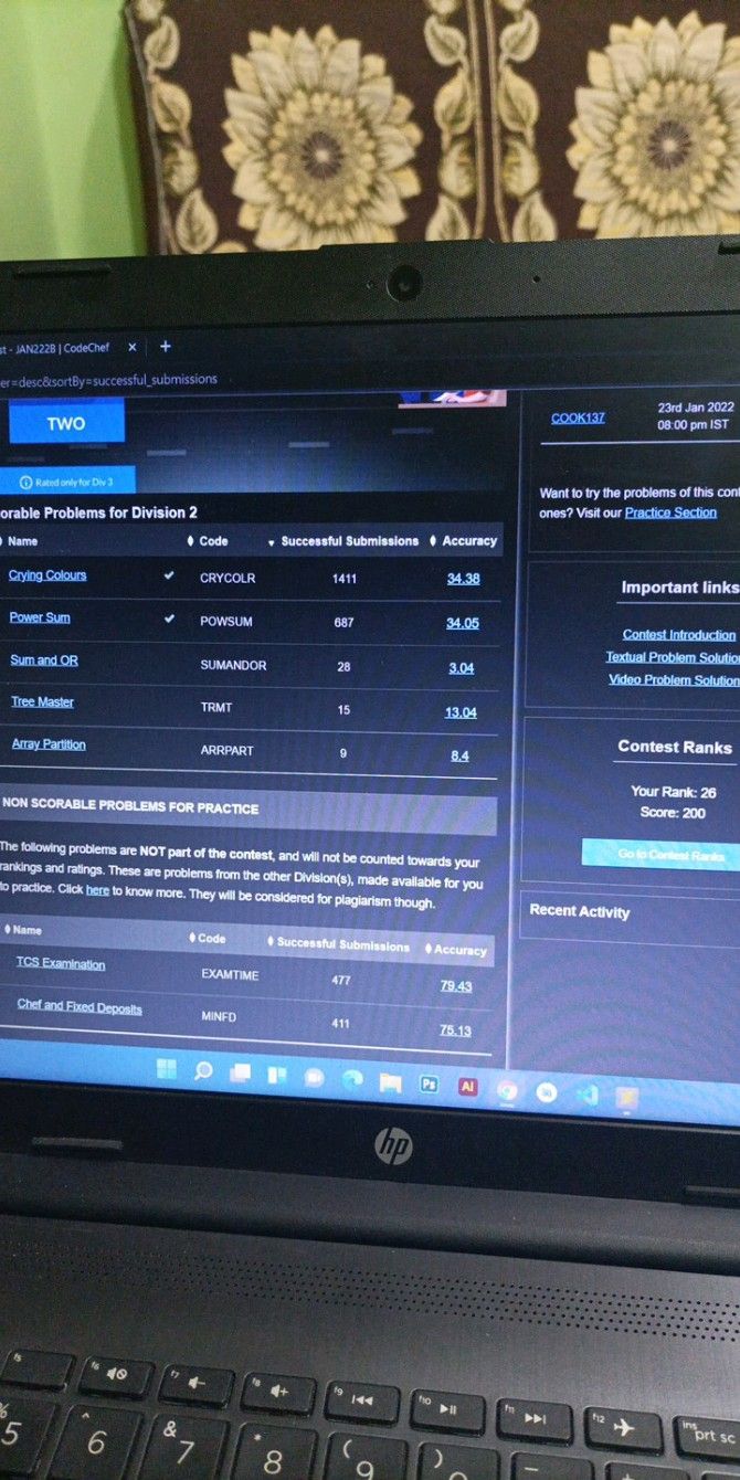 SAMEER LONARE on LinkedIn: #codechef #cpp #cp #coder #cse #pce SAMEER LONARE on LinkedIn: #codechef #cpp #cp #coder #cse #pce