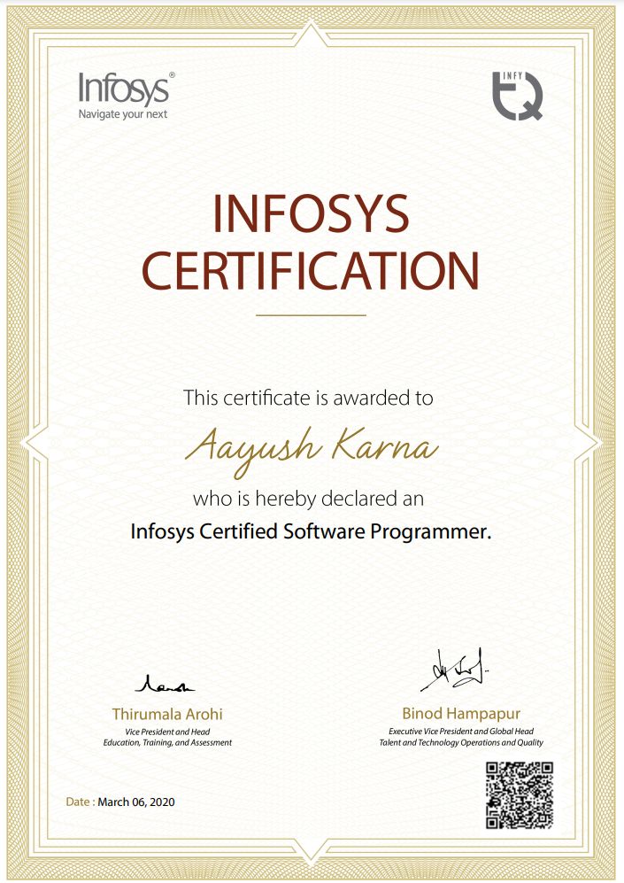 Aayush Karna on LinkedIn: #infosys | 15 comments Aayush Karna on LinkedIn: #infosys | 15 comments