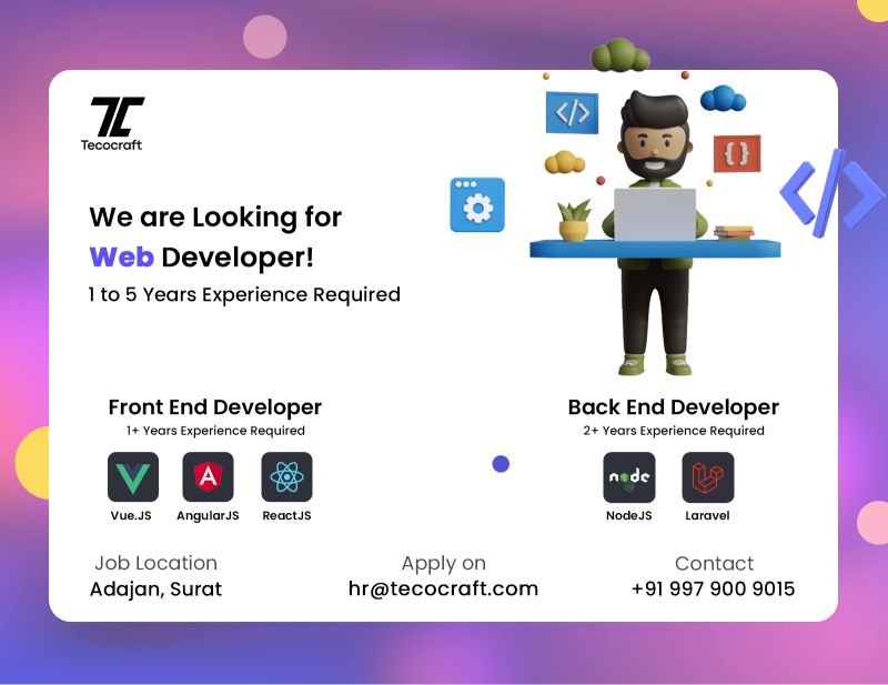 Tecocraft Infusion Pvt Ltd on LinkedIn: #angularjs #nodejs #vuejs # ... Tecocraft Infusion Pvt Ltd on LinkedIn: #angularjs #nodejs #vuejs # ...