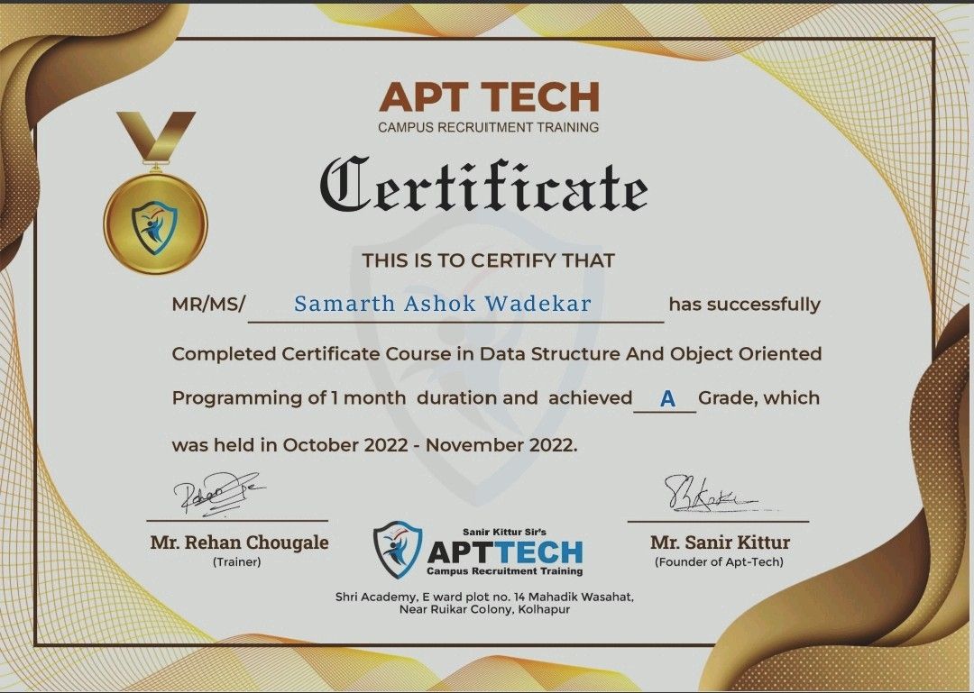 Samarth Wadekar on LinkedIn: #programming #datastructures #oops # ... Samarth Wadekar on LinkedIn: #programming #datastructures #oops # ...