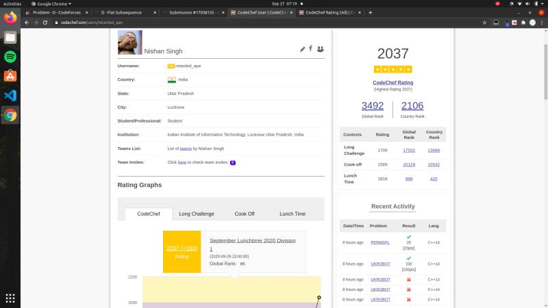 Nishan Singh on LinkedIn: #codechef #coding #competitiveprogramming # ... Nishan Singh on LinkedIn: #codechef #coding #competitiveprogramming # ...