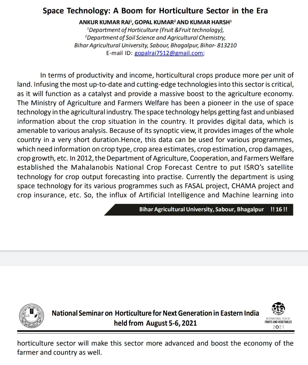 Ankur Kumar Rai on LinkedIn: My recent abstract published in National ... Ankur Kumar Rai on LinkedIn: My recent abstract published in National ...